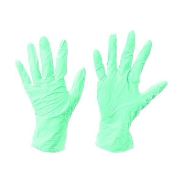 保護具 作業手袋 使い捨て手袋 ●加硫促進剤フリーのため、アレルギーの方でも安心してご使用頂けます。●フィット性に優れています。●色：ミントグリーン●サイズ：L●全長(cm)：24.0●手のひら周り(cm)：21.2●中指長さ(cm)：8....