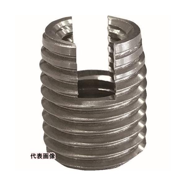 切削工具 ねじ切り工具 インサートねじ ●エンザート［［Ｒ下］］は直タップではめねじ破壊が起こり易い樹脂やアルミなどに使用できる作業性の良いインサートナットです。●割溝又は三つ穴形状の切刃を持ち、自身の刃で相手材を切るので前タップが必要あり...