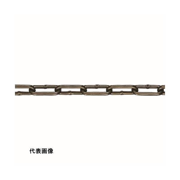 金物・建築資材 建築金物 チェーン ●チェーンのカラー9色展開で、用途により色分けが可能です。●全長(m)：0〜1●線径d(mm)：3●内長P(mm)：24●内幅W(mm)：5●使用荷重(kN)：0.25●色：ブラウン●アルミ軽合金●表面処...