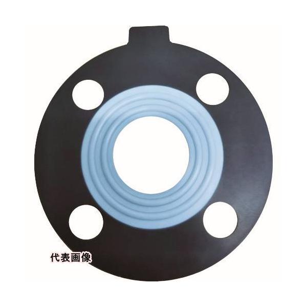 工事・照明用品 管工機材 ガスケット ●EPDMゴム成形品にPTFEフィルムを加圧加熱成形し、一体密着させたガスケット材です。●ゴム特有の弾性とPTFEの防食性を兼ね備え、シール性に優れています。●締付け面圧の得られないPTFEの耐薬品・防...