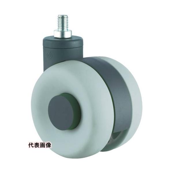 金物・建築資材 キャスター 双輪キャスター ●全体的に丸みを帯びた形状のデザイン性の高い双輪キャスターです。●小物、イス、木製クラフト、玩具のホイール用●車輪径D(mm)：75●タイプ：自在式●許容荷重(daN)：39.2●許容荷重(kgf...
