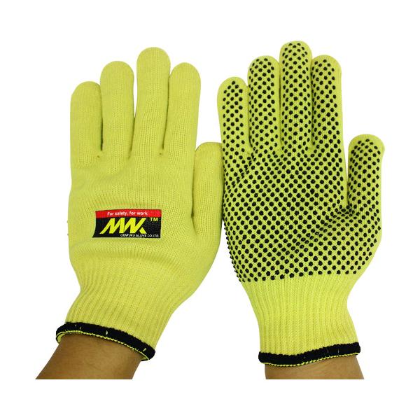 保護具 作業手袋 耐切創手袋 ●アラミドとステンレスワイヤーを編み込み進化した耐切創アラミド手袋「MWK」です。●アラミド100%だけでは発揮できなかった高い耐切創性と、綿やポリウレタンなどのさまざまな繊維を組み合わせることで肌触りがよく手...