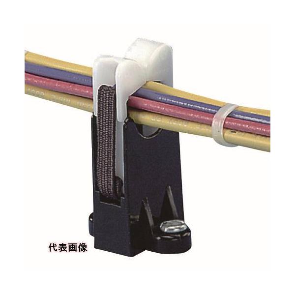 電子機器 電設配線部品 ケーブル固定具 ●ワイヤーを個々に差し込む時に、束線が常に丸く保持されます。●ハーネス完成後に、簡単に取り外すことができます。●ゴムバンドは交換する事ができます。●ハーネス組立におけるケーブルの保持。●色：黒●縦(m...