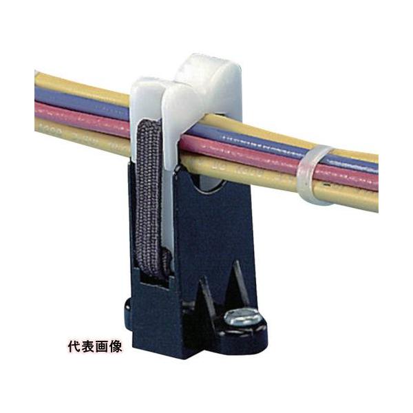 電子機器 電設配線部品 ケーブル固定具 ●ワイヤーを個々に差し込む時に、束線が常に丸く保持されます。●ハーネス完成後に、簡単に取り外すこともできます。●ゴムバンドは交換する事ができます。●ハーネス組立におけるケーブルの保持。●色：黒●縦(m...