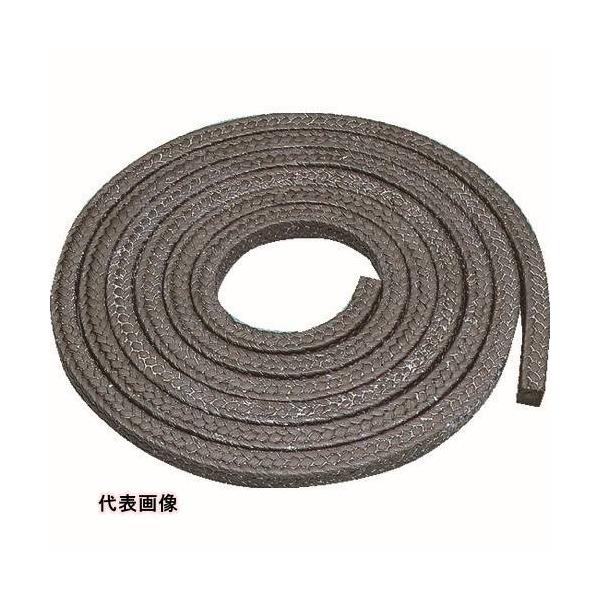 工事・照明用品 管工機材 ガスケット ●PTFEディスパージョンと耐熱性潤滑剤で処理した黒鉛入りPTFE繊維を編組し、さらにPTFEディスパージョン処理した回転機器用パッキンです。●各種ポンプ、攪拌機など。●色：黒●幅(mm)：6.4●長さ...