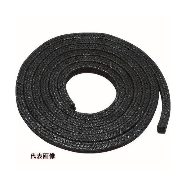 工事・照明用品 管工機材 ガスケット ●PAN（ポリアクリロニトリル）系炭素繊維を編組し、PTFEディスパージョンと特殊潤滑剤で処理した経済的な回転機器用パッキンです。●各種ポンプ、攪拌機、船舶用スタンチューブなど。●色：黒●幅(mm)：6...