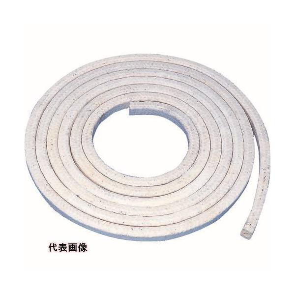 工事・照明用品 管工機材 ガスケット ●柔軟なコットンヤーンを断面角型に編組し、PTFEディスパージョンと特殊潤滑剤で処理した経済的な回転機器用パッキンです。●各種ポンプ、攪拌機など。●色：白●幅(mm)：9.5●長さ(m)：3●高さ(mm...