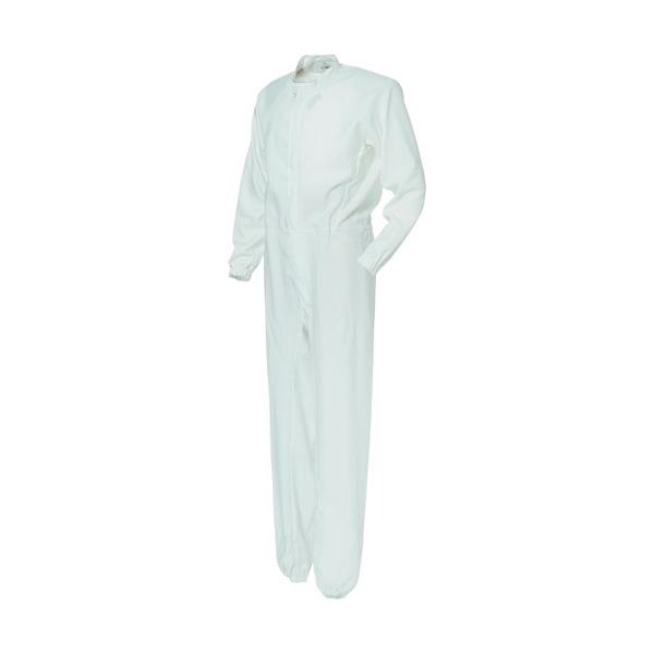 研究用品 クリーンルーム関連用品 ウェア・白衣 ●肩部分の縫い目をなくす（シームレス）ことで、服そのものから発生する異物混入要因の「糸」を削減しました。●「新立体構造」により、腕の上げ下ろしが楽に行えます。●股部の「フル開脚仕様」が、開脚姿...