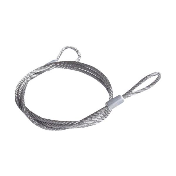 金物・建築資材 建築金物 ワイヤロープ ●両端アイ加工済みですぐに使えます。●細くても強度があり目立ちません。●キャップやカバーなどの紛失防止の連結金具に。●看板などの吊り下げ。●ロープ径(mm)：5.0●長さ(m)：0.9●長さ(mm)：...