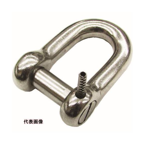 荷役用品 吊りクランプ・スリング・荷締機 シャックル ●スプリングピンでロックするので、ピンが緩みにくくなっています。●沈みタイプのシャックルなので、ロープ等がひっかかりません。●チェーン・ワイヤ・ロープ等の連結や、端末の金具のジョイントに...