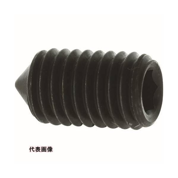 金物・建築資材 ねじ・ボルト・ナット 六角穴付止めねじ ●SCM材を使用し、高い強度があります。●寸法(mm)d：M8●寸法(mm)L：8●ねじピッチ(mm)：1.25●強度区分：45H●表面処理：黒染め（四三酸化鉄被膜）●先端形状：トガリ...