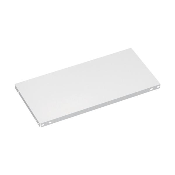 物流・保管用品 物品棚 軽量棚（５０〜１２０ｋｇ） ●特殊断面形状により、軽量かつ強靭な棚板です。●間口(mm)：875●奥行(mm)：450●色：ホワイト●スチール●抗菌粉体塗装