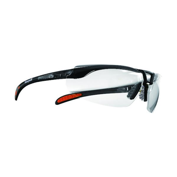 保護具 保護メガネ・防災面 一眼型保護メガネ ●スプリング性の高いフレームで顔にしっかりとフィットします。●密着性の高い鼻当てによる高いホールド感があります。●レンズ色：クリア●テンプル色：黒＋オレンジ●フレーム色：黒●幅(mm)：115●...