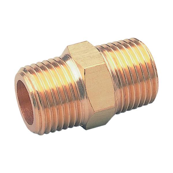 空圧用品 流体継手・チューブ 配管継手 ●内ネジ配管の接続に使用します。●RoHS対応品です。●ネジ用継手。●内ネジ配管の接続に。●接続口径D：R3/4●六角対辺(mm)：27●使用流体：水、空気、油、他材質に悪影響のない物。●タイプ：六角...