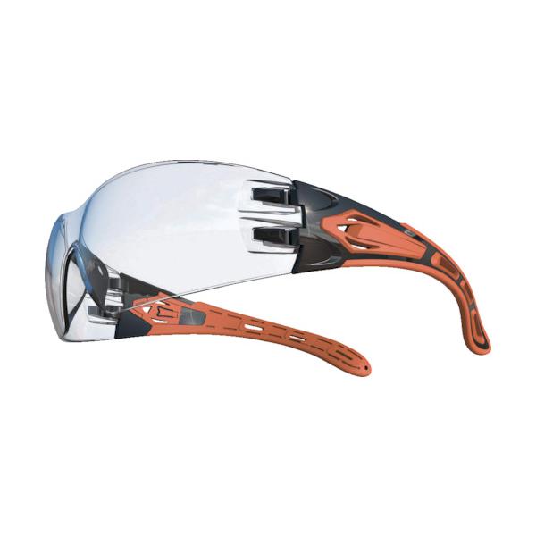 保護具 保護メガネ・防災面 二眼型保護メガネ ●高いデザイン性とフィット感を実現、超親水性コーティング採用で防曇最高クラスです。●後付けのバンド（別売り）で高性能ゴーグルに変身可能です。●ストレートツル設計で掛け外しがスムーズです。●柔らか...