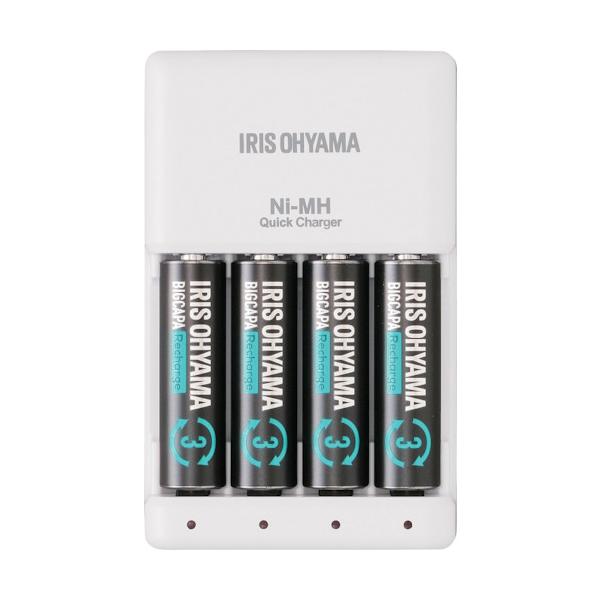 オフィス・住設用品 オフィス備品 電池 ●ニッケル水素電池を急速充電します。●充電池とセットなので、すぐに使えます。●単3形と単4形の兼用タイプで、混合充電ができます。（4本）●ニッケル水素電池の充電に。●タイプ：急速充電器●容量(min....