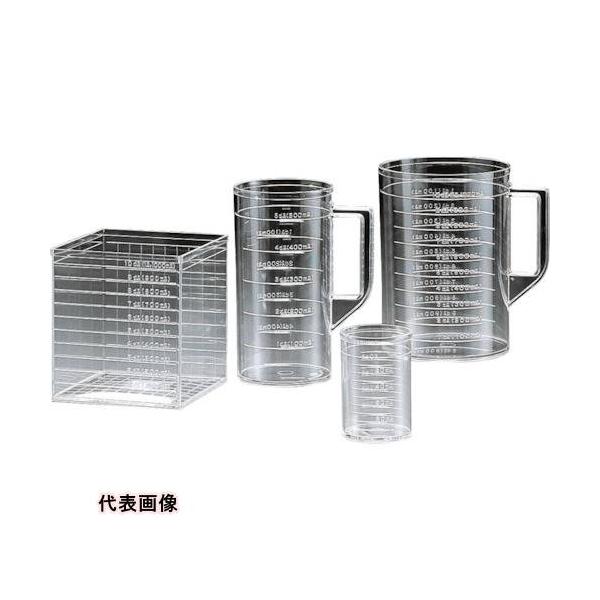 研究用品 理化学用品 メスシリンダー ●オール成型品のリットルますです。目盛の精度が非常に優れています。●正確で見やすい目盛はdlとmlの両方で表示し、ますに入れた場合の目盛（入目）、出した場合の目盛（出目）が左右についています。●各容量と...