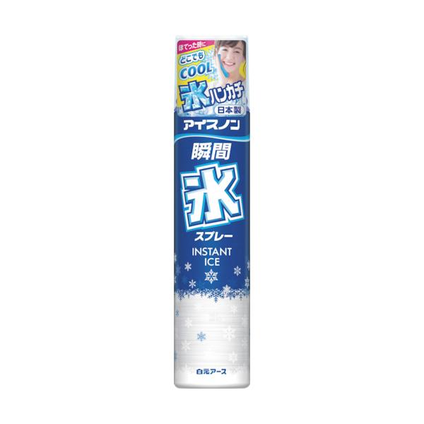 環境改善用品 暑さ対策用品 冷却用品 ●布にスプレーするとミストが氷状に変化します。●ほてった肌にあてるだけで瞬間冷却します。●アウトドアや作業現場に。●容量(ml)：230●エアゾール●エアゾール缶