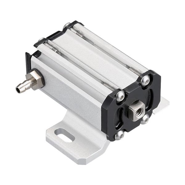 メカトロ部品 軸受・駆動機器・伝導部品 ロボットハンド用パーツ ●シリンダーの出限／戻限を確認するオートSWの取り付けが可能です。●シリンダーロット回り止め機能付きです。●軽量アルミボディーのシリンダーです。●ストローク(mm)：10●幅(...