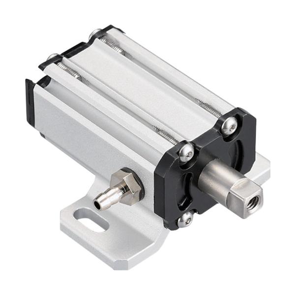 メカトロ部品 軸受・駆動機器・伝導部品 ロボットハンド用パーツ ●シリンダーの出限／戻限を確認するオートSWが取り付け可能です。●シリンダーロット回り止め機能付きです。●軽量アルミボディーのシリンダーです。●ストローク(mm)：10●幅(m...