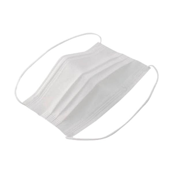 保護具 マスク・耳栓 一般作業用マスク ●2層不織布タイプのマスクです。●オーバーヘッドタイプなので耳への負担がないタイプです。●帽子の上から使用できます。●縦(mm)：95●横(mm)：175●色：ホワイト●構造：2層●2PLYマスク●頭...