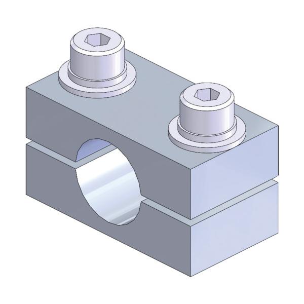 メカトロ部品 軸受・駆動機器・伝導部品 ロボットハンド用パーツ ●ＳＵＳパイプにアルミプレート等を取付する際にご使用下さい。●適合サイズ(mm)：φ12●幅(mm)：30●奥行(mm)：16●高さ(mm)：16●ジャングルジムシリーズ