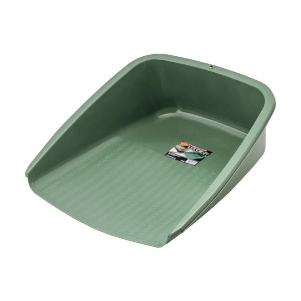 清掃・衛生用品 清掃用品 ほうき・チリトリ ●耐衝撃性素材を使用し、現場使用に耐え得る強度です。●建築、土木の現場作業に。●色：グリーン●幅(mm)：500●奥行(mm)：540●高さ(mm)：210●品名：リスてみ　大●横(mm)：500...