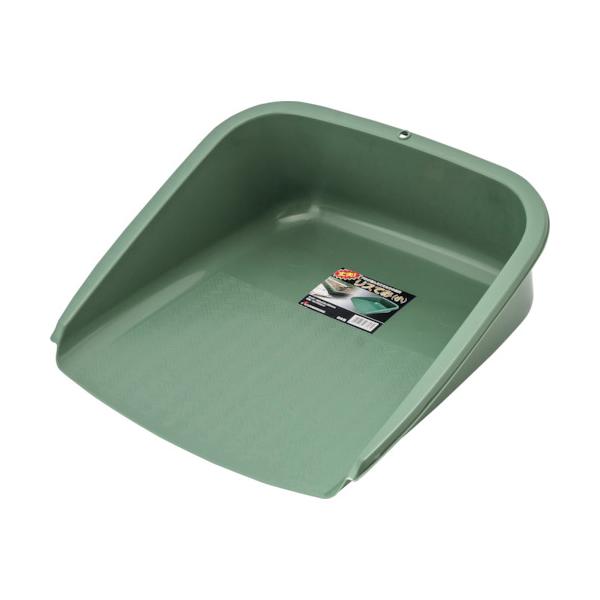 清掃・衛生用品 清掃用品 ほうき・チリトリ ●耐衝撃性素材を使用し、現場使用に耐え得る強度です。●建築、土木の現場作業に。●色：グリーン●幅(mm)：440●奥行(mm)：410●高さ(mm)：180●品名：リスてみ　小●横(mm)：440...