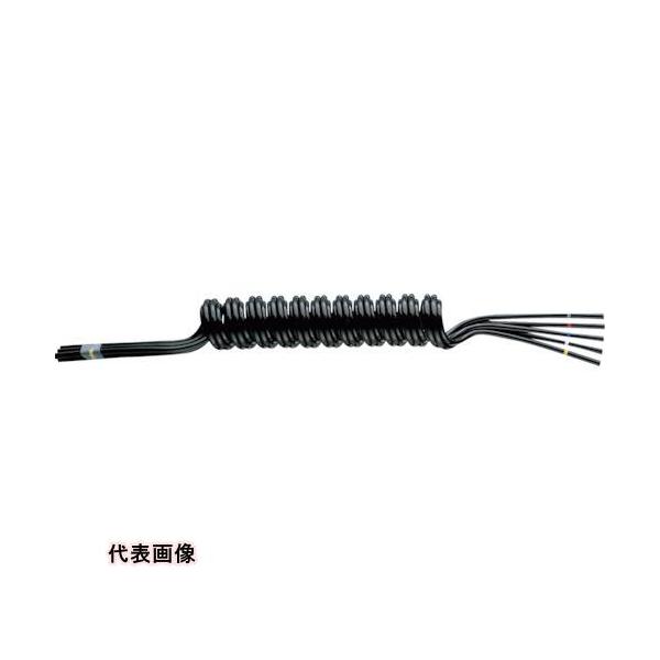 空圧用品 流体継手・チューブ エアチューブ・ホース ●ポリウレタンチューブをコイル状に加工しています。●伸縮部の集中配管に最適です。●機械的強度、特に耐摩耗性が優れています。●柔軟でしかも高反発弾性をもっています。●標準色：黒●機器の可動部...