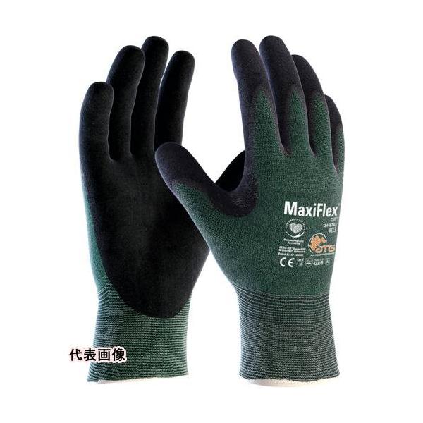 保護具 作業手袋 耐切創手袋 ●特許取得のマイクロ発泡ニトリルコーティングは熱と蒸れを360°全方向から放出し、手の温度を最適に保ちます。●独自の特殊高機能繊維により耐切創と快適性を両立しています。●親指と人差し指間の指又を補強することで耐...