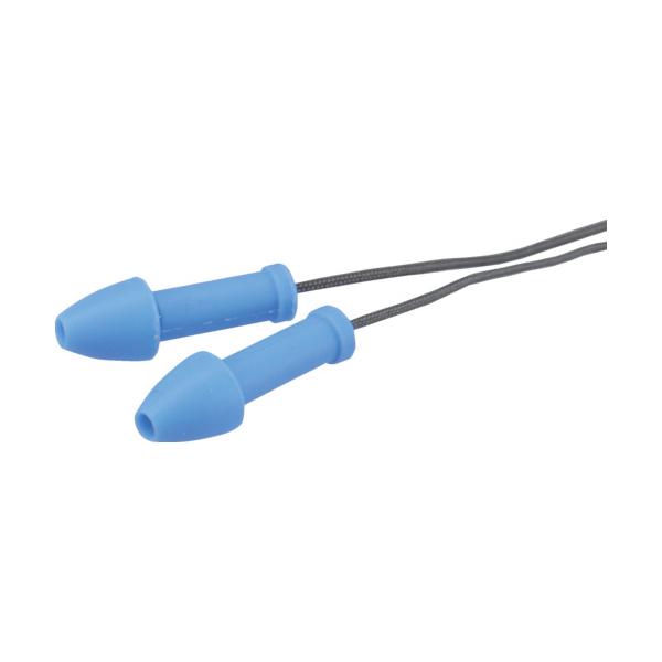 保護具 マスク・耳栓 耳栓 ●ひも付き柔らか仕上げのシリコーン製です。●騒音のする作業現場●コード：有●サイズ：フリー●きのこ型●シリコンゴム