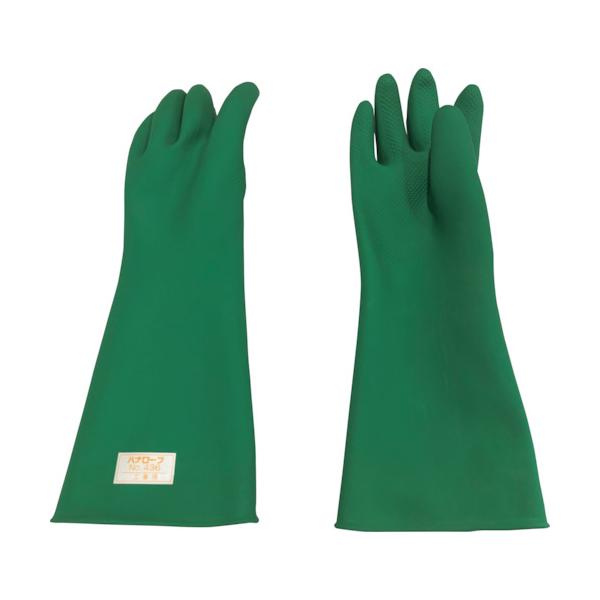 保護具 作業手袋 耐薬品・耐溶剤手袋 ●独自製法により厚みがあるのに柔らかい作業性に優れた製品です。●ゴム素材のみで厚さ1.0mmあり、中・低濃度の酸やアルカリ等一般化学薬品に優れた耐性が有る手袋です。●厚みがあるのに柔らかく作業性に優れて...
