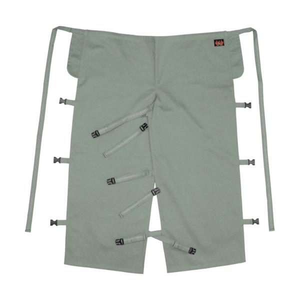 保護具 保護服・防護服 耐熱保護服 ●高い防炎性能を有しています。●洗濯しても防炎効果が持続します。●静電気が発生しにくいです。●溶接、溶断、火気のある現場に。●色：アースグリーン●サイズ：F●タイプ：防炎●全長(mm)：900●幅(mm)...