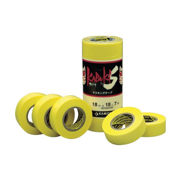 梱包用品 テープ用品 マスキングテープ ●しっかり付いて、テープの浮きが少なく重ね貼りに強いタイプです。●巻き戻しが軽く作業性が良好です。●車輌、建築、工業向け全般の塗装用。●色：イエロー●幅(mm)：50●長さ(m)：18●厚さ(mm)：...
