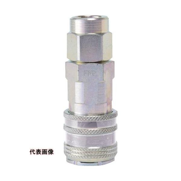 空圧用品 流体継手・チューブ 金属カップリング ●安全な残圧除去機能により、分離時のホースの反動による事故を防止します。●省エネ、作業効率化に貢献する大流量・低圧力損失設計です。●接続時はワンタッチ、分離時はスリーブを引くだけで自動的に残圧...