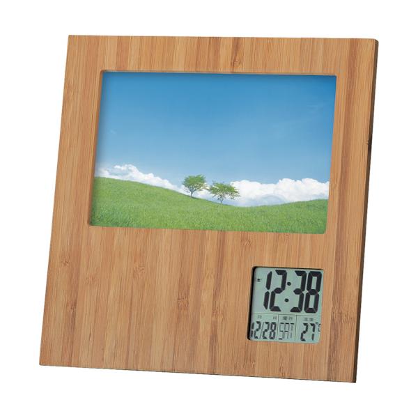 オフィス・住設用品 オフィス備品 時計 ●お気に入りの写真を飾れる電波時計です●幅(mm)：190●奥行(mm)：20●高さ(mm)：200●電源：単4×2個●電池寿命：約1年●クオーツ・アラーム・スヌーズ・フォトフレーム