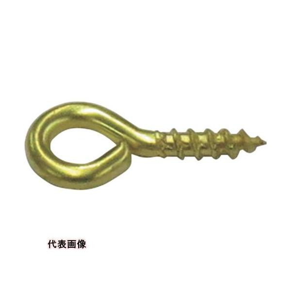金物・建築資材 建築金物 吊金具 ●リングタイプの吊り金具です。●木下地にねじ込み、吊・固定金具として使用します。●購入しやすい少量パックです。●内径(mm)：2.4●フック部(mm)：6●ネジ部(mm)：5●使用荷重(kgf)：0.3●真鍮