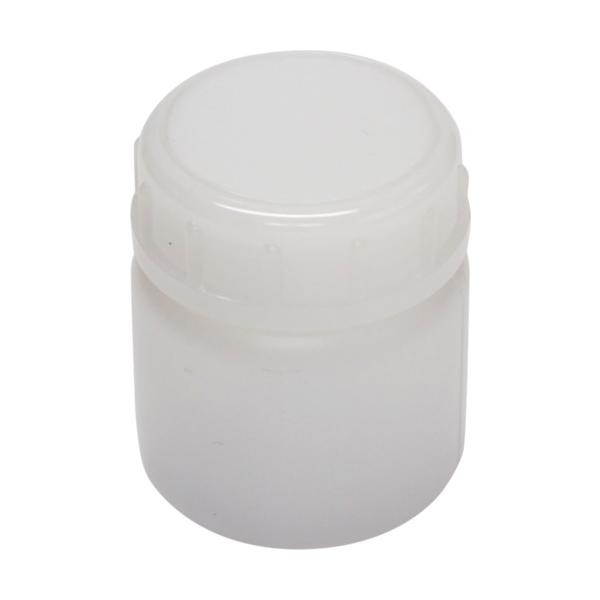 研究用品 ボトル・容器 洗浄瓶 ●液体の他、粘度が高いものも入れやすい広口タイプです。●内フタ付きです。●液体の一時保管用。●容量(ml)：50●直径(mm)：50●高さ(mm)：58●色：半透明●口径(mm)：48●広口50ml●色：半透...