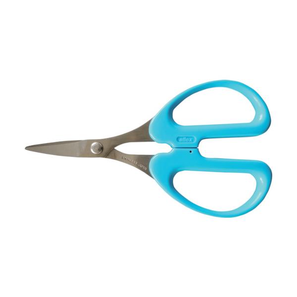 手作業工具 ハサミ・カッター・鋸 ハサミ ●全長、刃渡り共に取り回しのしやすいサイズ感となっており、パウチを傷つけにくいよう面取り、先丸加工を施してあります。●曲線カットに最適なカーブ形状の刃先です。●ストーマ装具のカットに。●刃長(mm)...