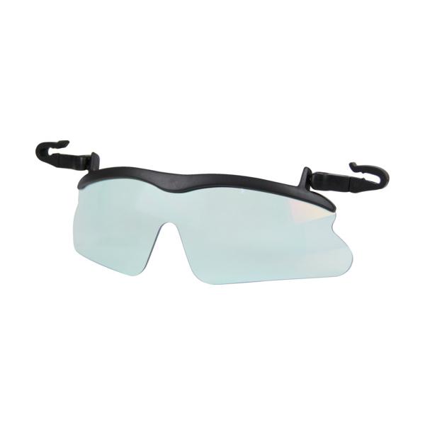 保護具 保護メガネ・防災面 一眼型保護メガネ ●目を保護すると同時に太陽光に含まれる有害光線（近赤外線、紫外線、ブルーライト、高エネルギー可視光線）の暴露から目を守ります。●フックが伸縮し、内側から帽子のつばの両側に掛けるだけです。●帽子に...