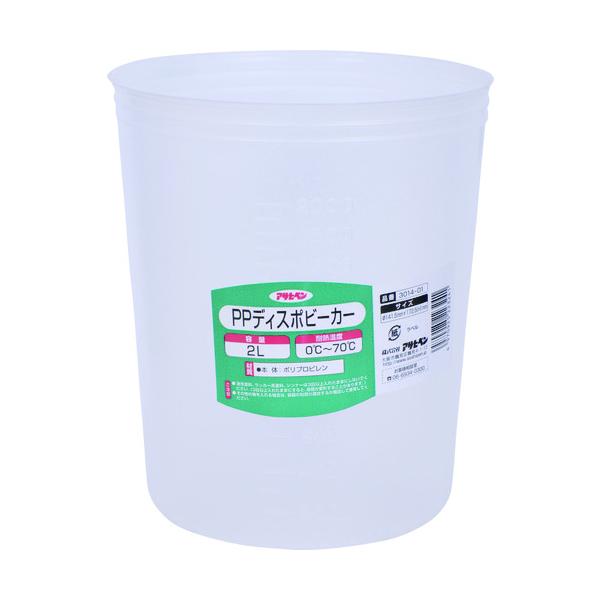 工事・照明用品 塗装・内装用品 塗料容器 ●積み重ねができ保管に便利です。●液体の小分けや混合などに。●容量(L)：2●色：半透明●上部径×下部径×高さ(mm)：125×150×180●注ぎ口径(mm)：125●耐熱温度：0℃〜70℃●ポリ...