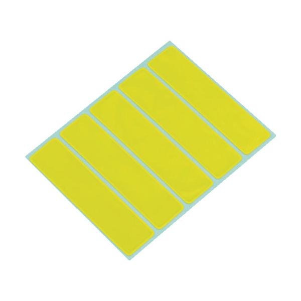 安全用品 標識・標示 反射シート・テープ ●夜間の安全対策商品です。●昼間は蛍光、夜は反射します。●カーポート、門柱、フェンスなどへの危険標示に。自転車、三輪車などの安全目印に。●色：イエロー●縦(mm)：15●横(mm)：60●厚さ(mm...