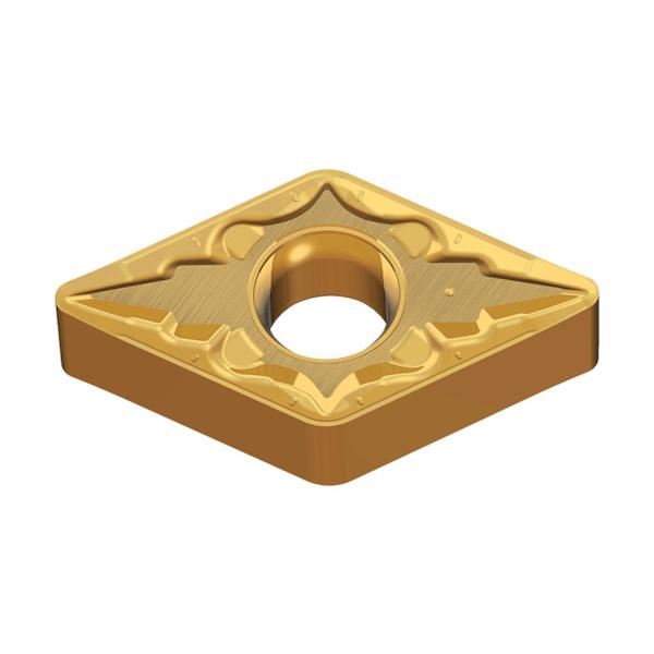 切削工具 旋削・フライス加工工具 刃先交換式工具 ●仕上や加工面向上に適したサーメット材質です。●炭素鋼、ステンレス鋼、鋳鉄の仕上旋削加工用。●適合被削材：P・M・K●チップ形状：55°菱形●ブレーカー：FM●加工形態：仕上●CT3000