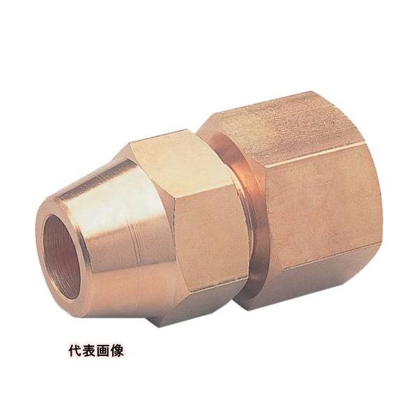工事・照明用品 管工機材 小径配管継手 ●銅管用継手。●フレアー加工銅管とネジの接続に。●適合銅管外径(mm)：6●寸法(mm)L：37●ねじ：Rc1/4●使用流体：水・空気・油●流体温度(℃)：-50〜150℃●使用圧力：3.45MPa●...