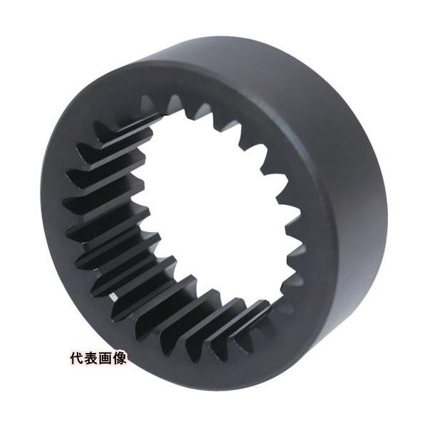 メカトロ部品 軸受・駆動機器・伝導部品 歯車 ●チェーンカップリング等に比べて、取付け、取り外しが簡単です。●歯面焼入れしてありますので耐久性に富んでいます。●動力伝達用歯車用。●モジュール：2●歯数：40●形状：T1●基準円直径(mm)：...