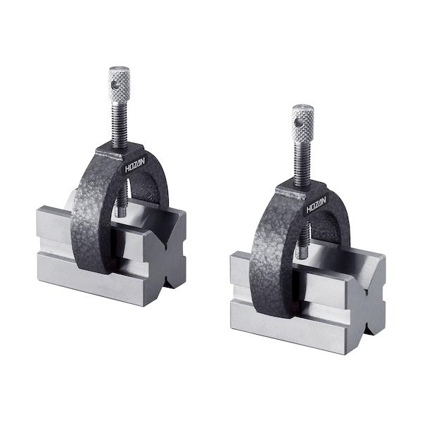 測定・計測用品 測定工具 定盤 ●パイプや棒材などをクランプでしっかりと保持します。●2個が1組です。●棒材などの加工や検査の際の保持具。●適合サイズ(mm)：φ3〜20●Vブロック本体外径寸法 間口×奥行×高さ(mm)：30×50×30