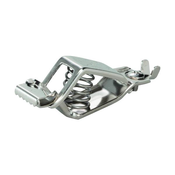 電子機器 電設配線部品 クリップ・テストリード ●くわえる力が強く、安全・正確・迅速に電路の接続ができます。●電気機器・測定機器、アース用端子などに。●定格：30A●黄銅（ニッケルメッキ）