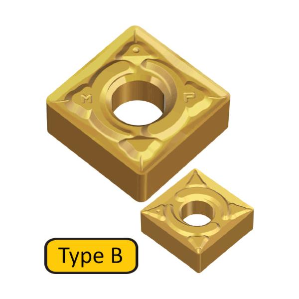 切削工具 旋削・フライス加工工具 刃先交換式工具 ●鋼、ステンレス鋼の断続加工や重切削加工に。●耐熱合金の低速、断続切削加工に。●適合被削材：P・M・S●チップ形状：正方形●コーティング：PVD●TT8020