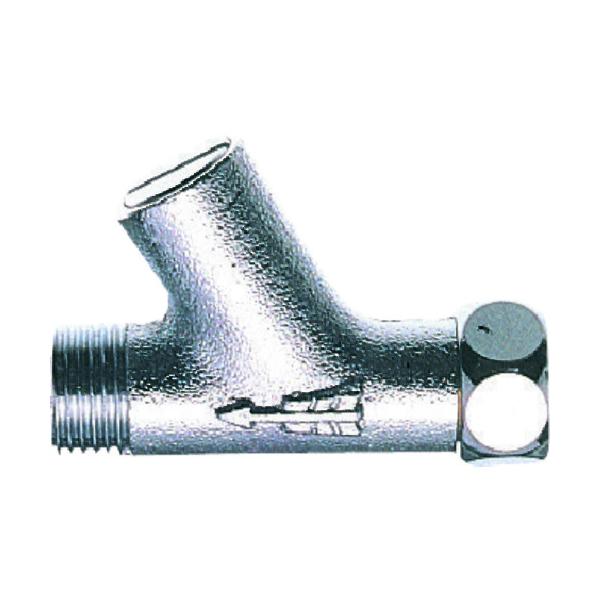 工事・照明用品 管工機材 バルブ ●給水口側のナットが回転するので便利です。パッキン付き●全長(mm)：67●適合流体：G1/2●ねじ寸法：G1/2●呼び径：13●ストレーナ内臓の継ぎ手。●銅●パッキン付き。