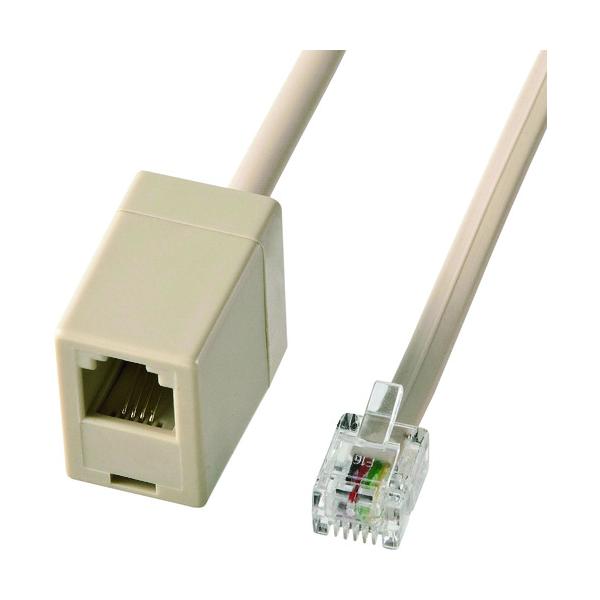 電子機器 電気・電子部品 通信機器 ●RJモジュラーコンセントを延長するケーブルです。●ケーブルタイプなので取り回しに便利です。●電話ケーブルを延長！　電話ケーブル（RJ11モジュラーケーブル）を延長できます。●ISDN機器にも対応　ISD...